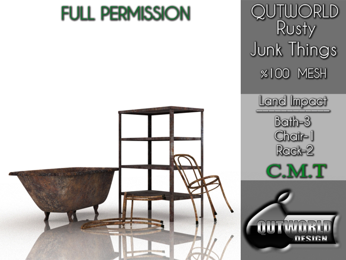 Second Life Marketplace - .::QUTWORLD Rusty Junk Things::.FP