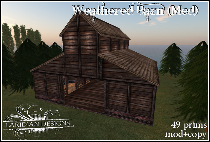 Second Life Marketplace - Laridian Weathered Barn (MEDIUM) for Amaretto ...