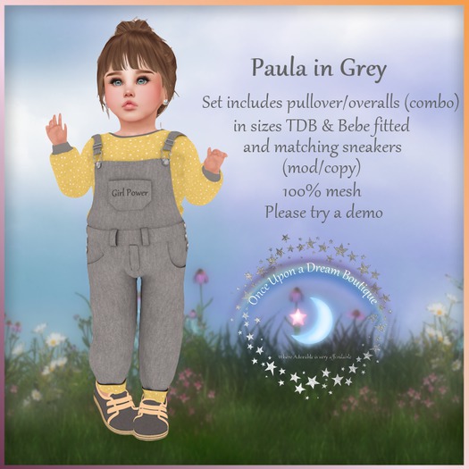 Second Life Marketplace - OUD Paula in Grey TDB & BB Fitted DEMO