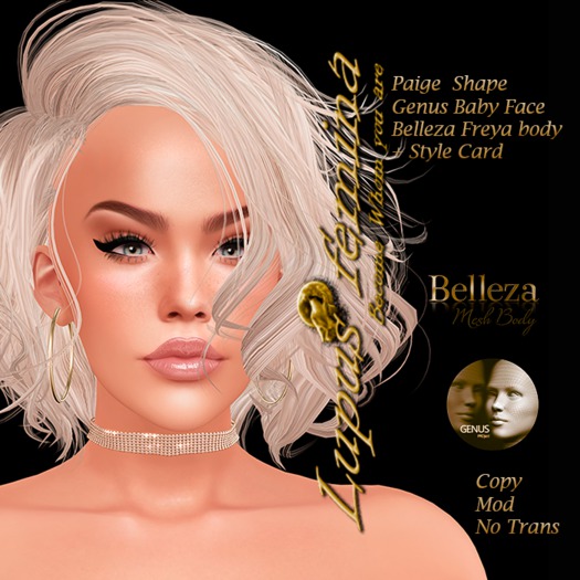 Second Life Marketplace - "Lupus Femina " Paige Shape - Genus Babyface
