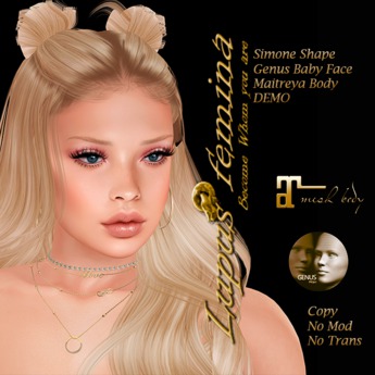 Second Life Marketplace - "Lupus Femina" Simone Shape - Genus Baby Face ...