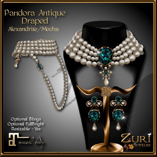 Second Life Marketplace - Zuri's Copy Pandora Antique Pearls Set ...