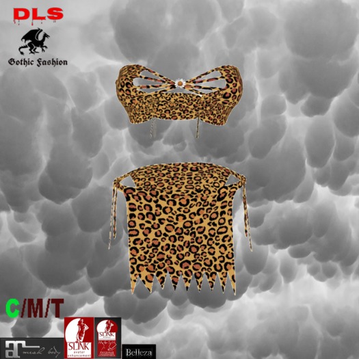 Second Life Marketplace - flintstone top+ loincloth brown leopard boxed