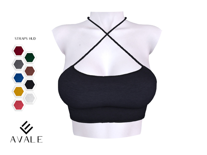 Second Life Marketplace - AVALE Aurelia Top - Black