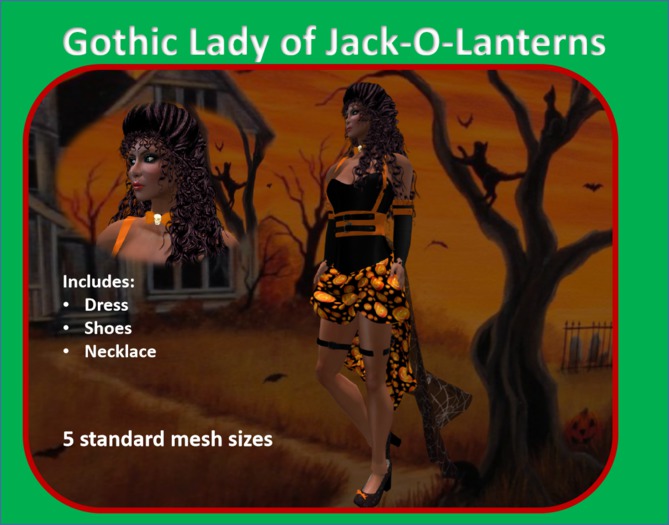 Second Life Marketplace - Gothic Lady of Jack-O-Lanterns