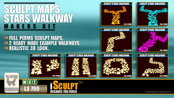 Second Life Marketplace - [iSculpt] Sculpt Walkway - Sculpt Stars ...