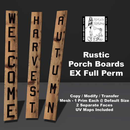 Second Life Marketplace - Rustic Porch Boards EX Full Perm