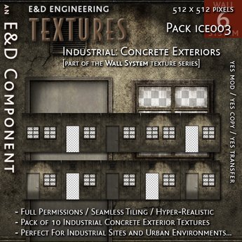 Second Life Marketplace - [ICE003.6] 10 Industrial Textures Concrete ...