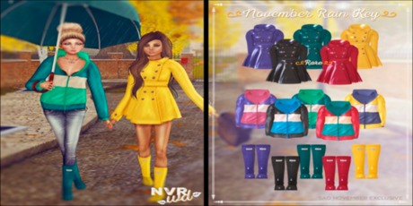 Second Life Marketplace - Neverwood//. November Rain Trenchcoat RARE ...