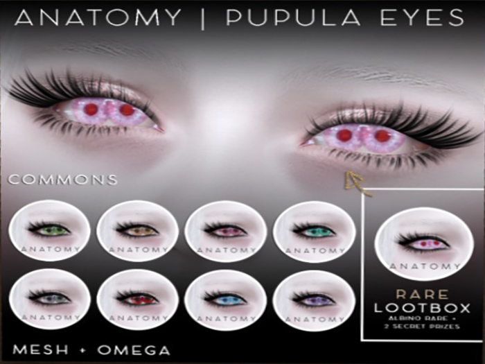 Second Life Marketplace - ANATOMY - PUPULA EYES - BLUE -COMMON
