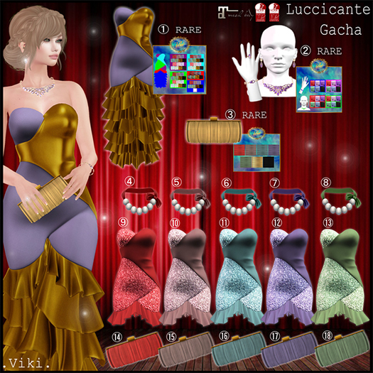 Second Life Marketplace - .Viki.(1) Maitreya - Luccicante Dress - RARE