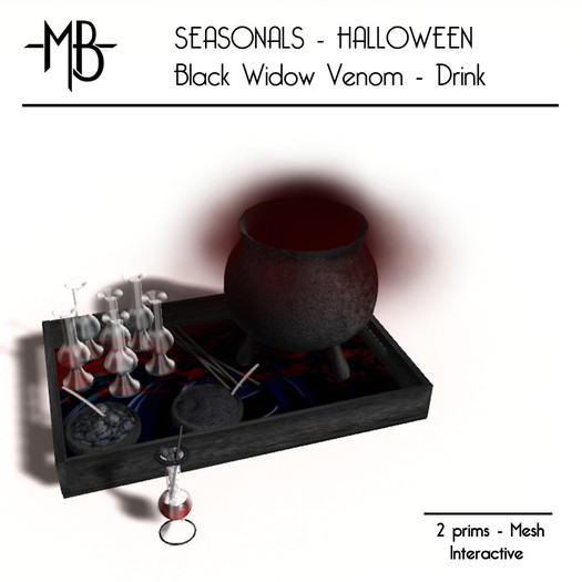 Second Life Marketplace - -MB- BOX SEASONALS - HALLOWEEN - BLACK WIDOW ...