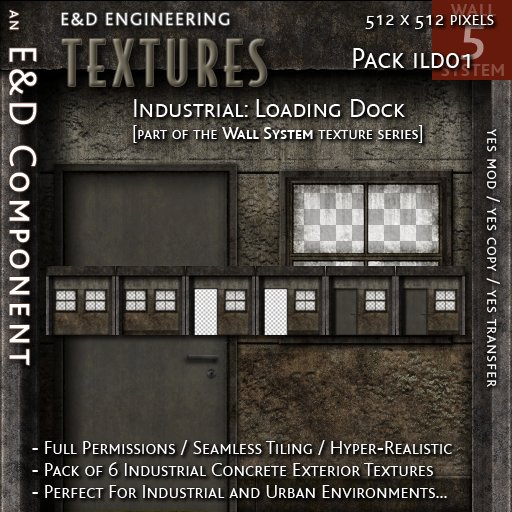 Second Life Marketplace - [ILD01.5] 6 Industrial Loading Dock Textures ...