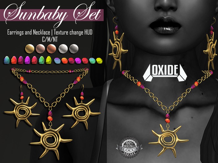 Second Life Marketplace - OXIDE Sunbaby Set ORIGINAL MESH (Necklace ...