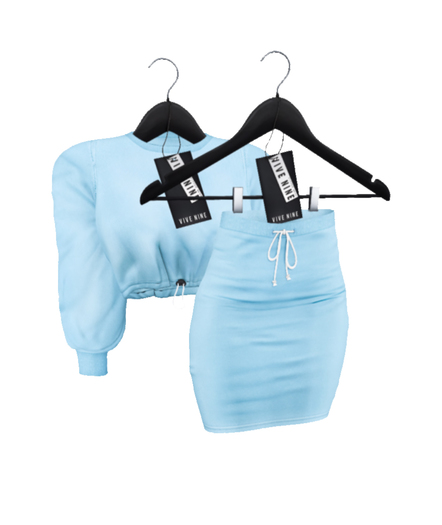 Second Life Marketplace - .: vive nine :. Cara Sweater & Skirt Set - Mint