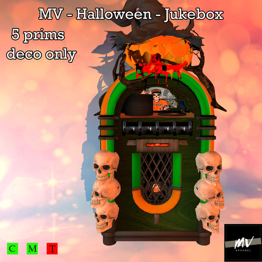 Second Life Marketplace - MV - Halloween - Jukebox (wear to unpack)