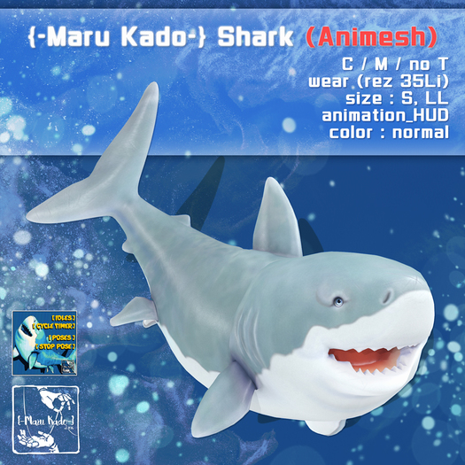 Second Life Marketplace - {-Maru Kado-} Shark (Animesh)
