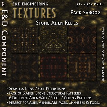 Second Life Marketplace - [SAR002] 6 Alien Stone Relics Textures from E ...