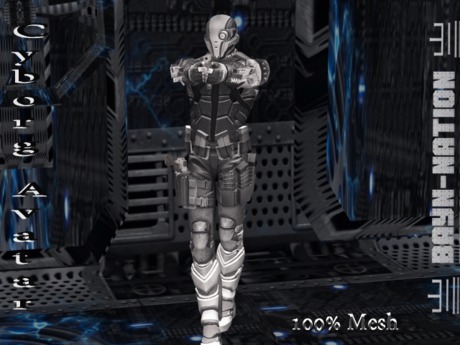 Second Life Marketplace - BayN-Nation- Cyborg Avatar - Grey