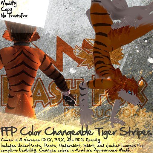 Second Life Marketplace - FFP Color Changeable Tiger Stripes