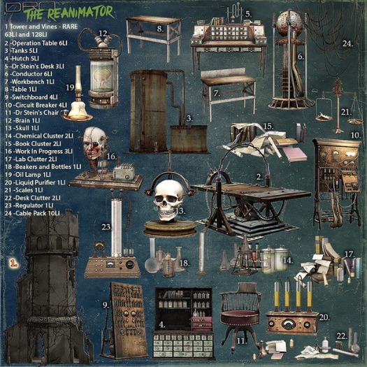 Second Life Marketplace - 17 -DRD- The Reanimator - Lab Clutter