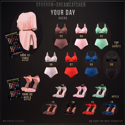 Second Life Marketplace - SPARROW+DREAMCATCHER Your day - Heels ...