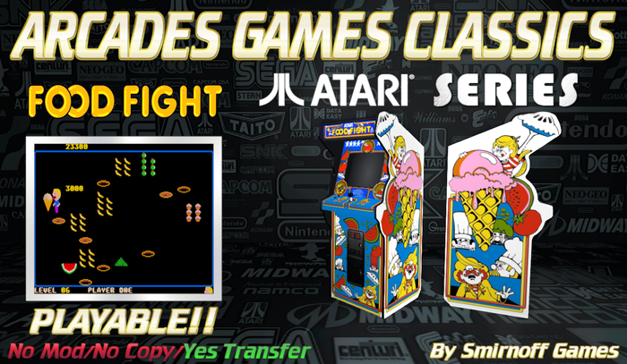 Second Life Marketplace - = Food Fight = Atari Arcades Games [BOX]