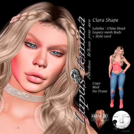 Second Life Marketplace - "Lupus Femina" Clara Shape - Lelutka Chloe ...