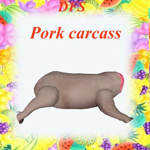 Second Life Marketplace - pork carcass - storage vendor crate fb