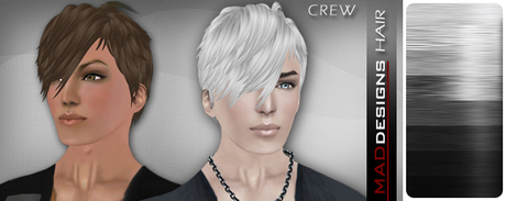 Second Life Marketplace - MADesigns HAIR ~ CREW ~Silver Tones