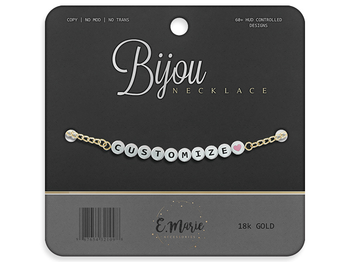 Second Life Marketplace - e.marie // Bijou Beaded Necklace - 18k Gold