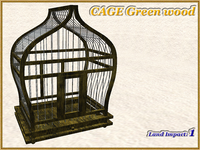 Second Life Marketplace - CAGE Green wood (1 LI)