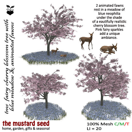Second Life Marketplace - tms fairy cherry tree with blue meadow ...