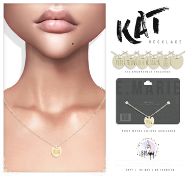 Second Life Marketplace - e.marie // Kat Necklace - 14K Gold