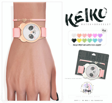Second Life Marketplace - e.marie // Keiko Watch & Bracelet - 18K Gold