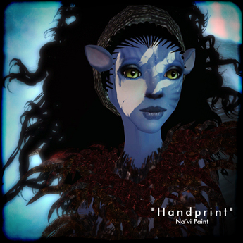 Second Life Marketplace - Na'vi Handprint Paint (Red and White)