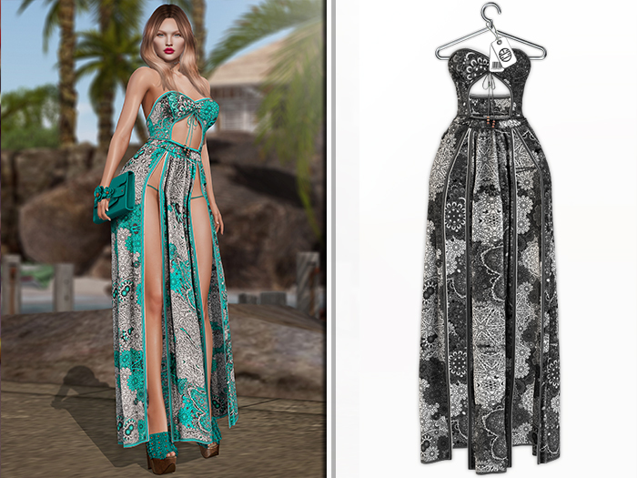 Second Life Marketplace - ED. Flora Dress Black