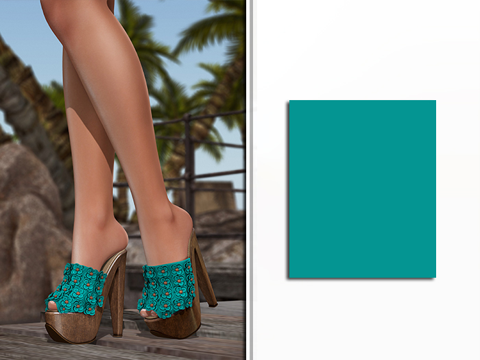 Second Life Marketplace - ED. Flora Clogs Turquoise