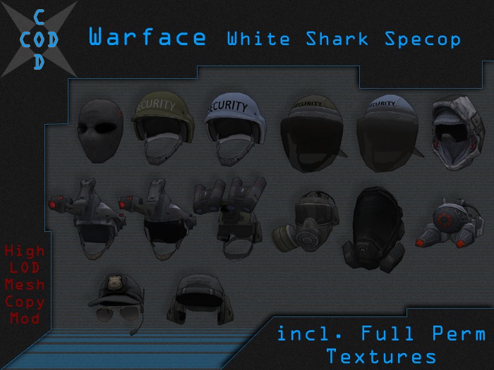 Second Life Marketplace - [COD] Warface White Shark Specop - Full Set ...