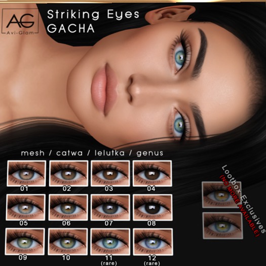 Second Life Marketplace - AG. Striking Eyes Gacha - Genus - 08