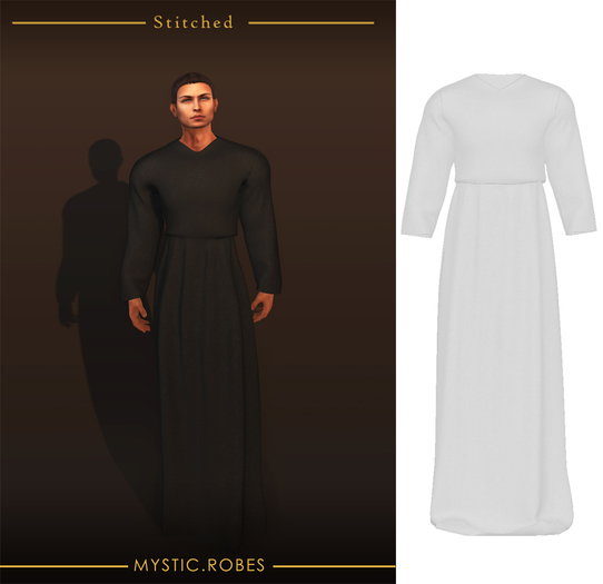 Second Life Marketplace - (Stitched) Mystic Robes - Plain White