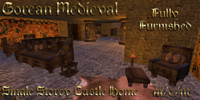 Second Life Marketplace - GM: Single-Storey Furnished Castle Skybox