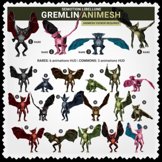 Second Life Marketplace - SEmotion Libellune Gremlin #21
