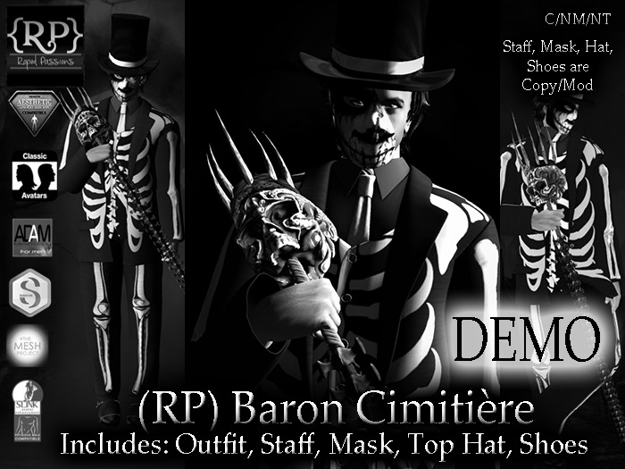 Second Life Marketplace - (RP) Baron Cimitiere Outfit Demo