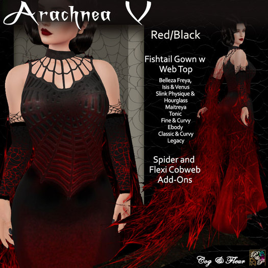 Second Life Marketplace - C&F Arachnea 5 - Cobweb Halloween Spider ...