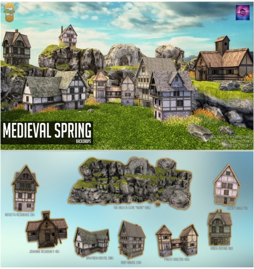 Second Life Marketplace - BOX Priest Shelter - Medieval Spring - The ...