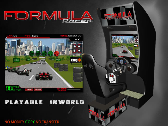 Second Life Marketplace - Arcade Formula Racer - PLAYABLE (PROMO!)