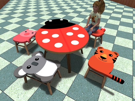 Second Life Marketplace - Kids Animania Table Set