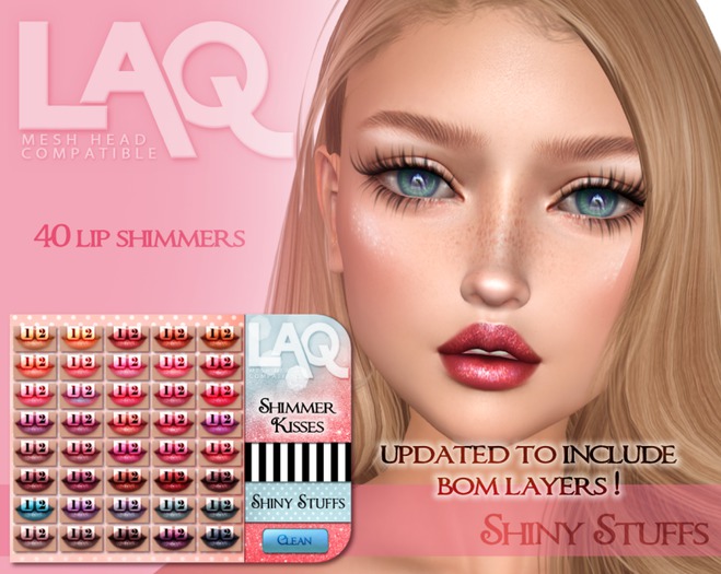 Second Life Marketplace - ~Shiny Stuffs~ LAQ Shimmer Kisses Second Life Marketplace - ~Shiny Stuffs~ LAQ Shimmer Kisses