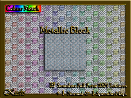 Second Life Marketplace - Metallic Block Textures